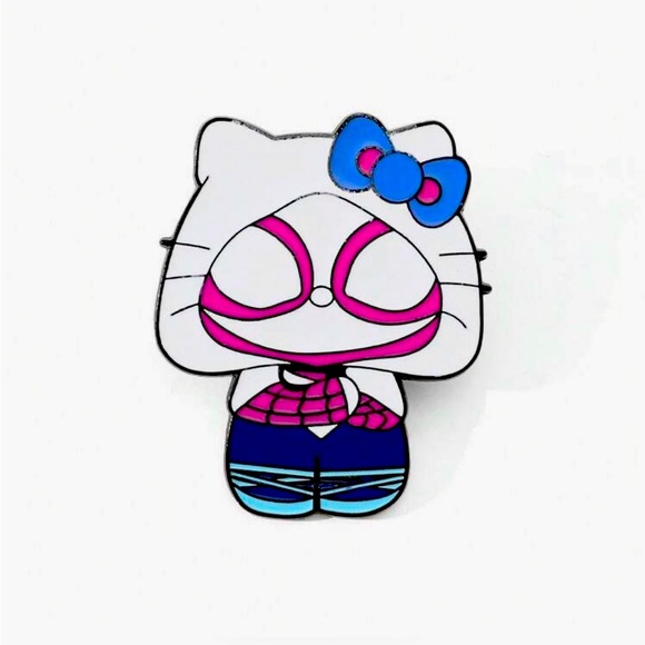 Accessories | Hello Kitty Gwen Stacy Spiderman Enamel Pin | Poshmark